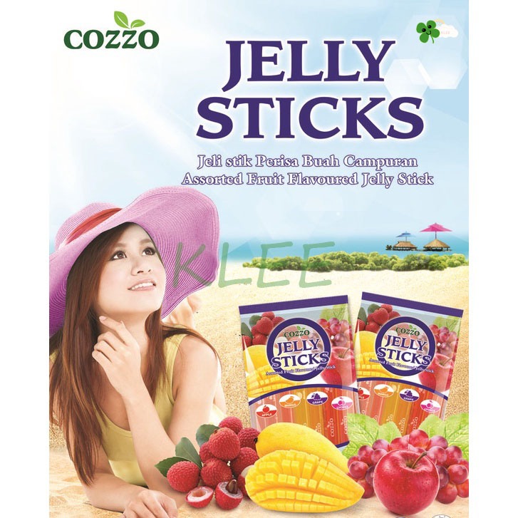 [HALAL] Cozzo Jelly Sticks Assorted - Cozzo Konyaku Jelly Zero Fat Fruit Flavor Apple Mango ...