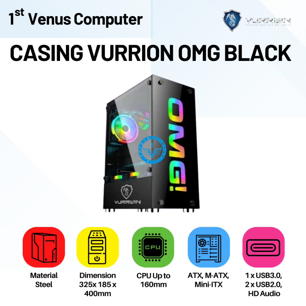 Case VURRION OMG BLACK /VURRION CASING OMG BLACK/CASE24-VUR | Shopee ...