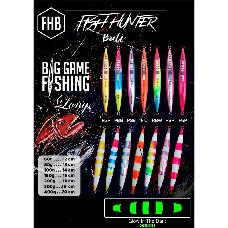 Jigging Fishing Bait/JIG FISH HUNTER BALI 150 Grams | Shopee Singapore