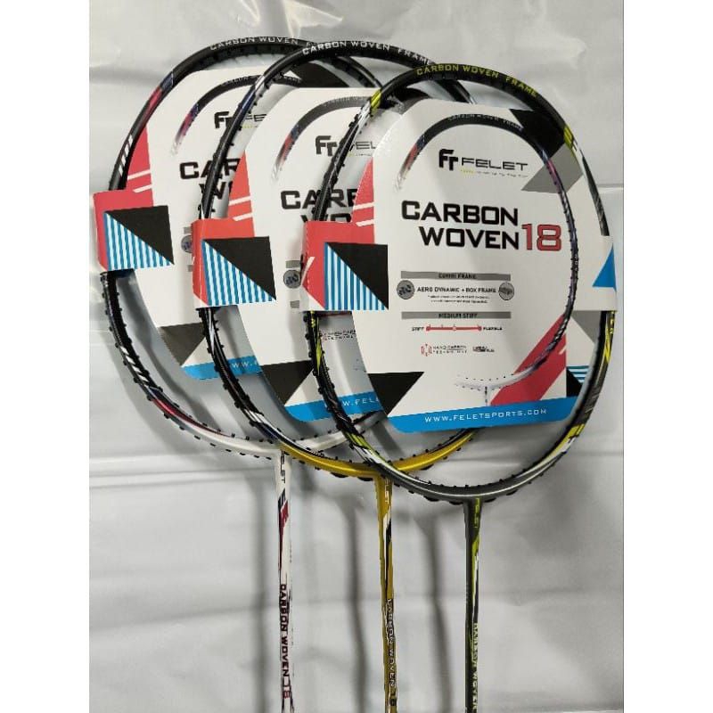 Felet CARBON WOVEN 18 - (up to 36 LBS) - Badminton Racket original ...