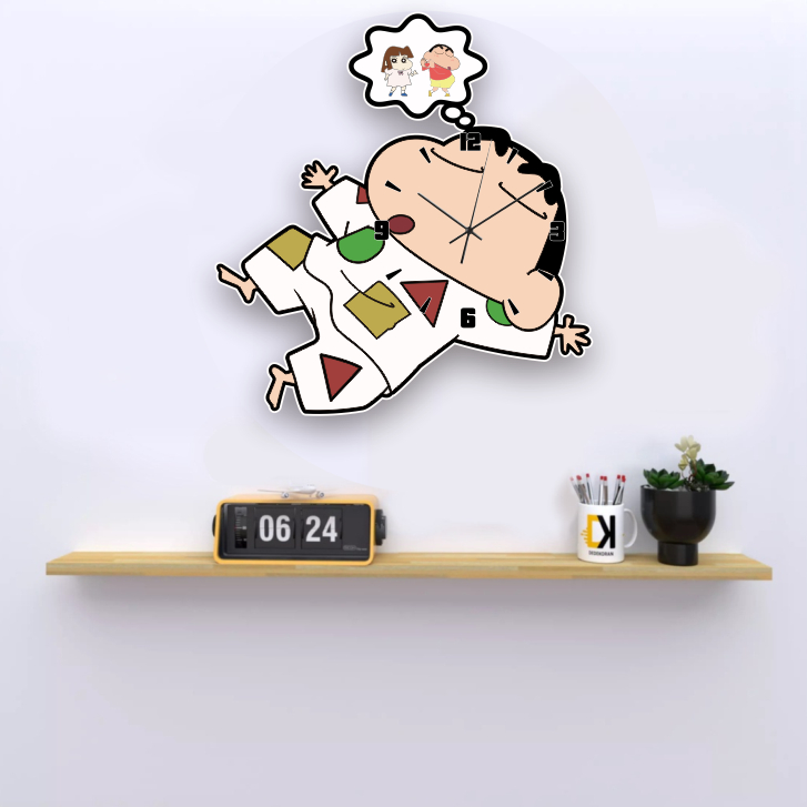 Triangle Wall Clock Anime CRAYON SHINCHAN Anime Clock | Shopee Singapore