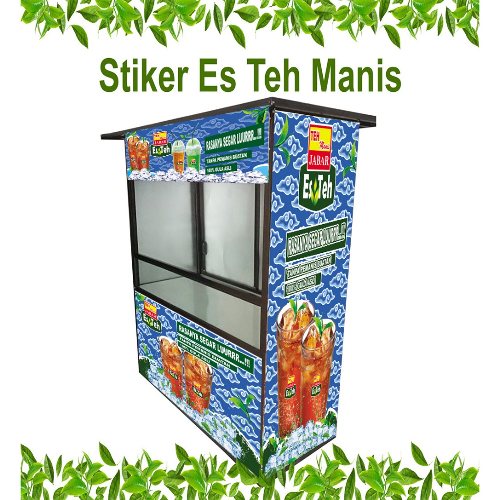 Sweet Iced Tea Cart Sticker, booth, Sales Trap+BANNER BANNER | Shopee ...