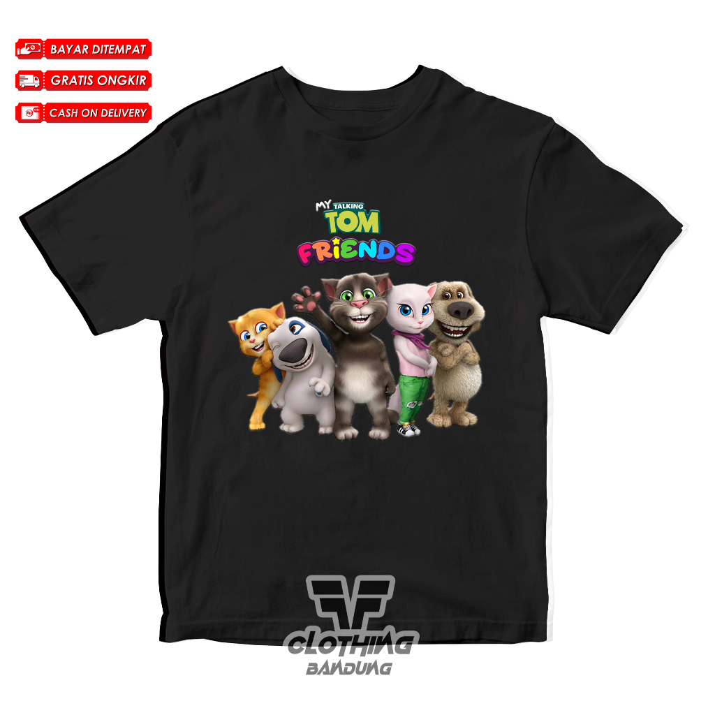 Talking tom friends children's t-shirt my talking tom friends cat ...