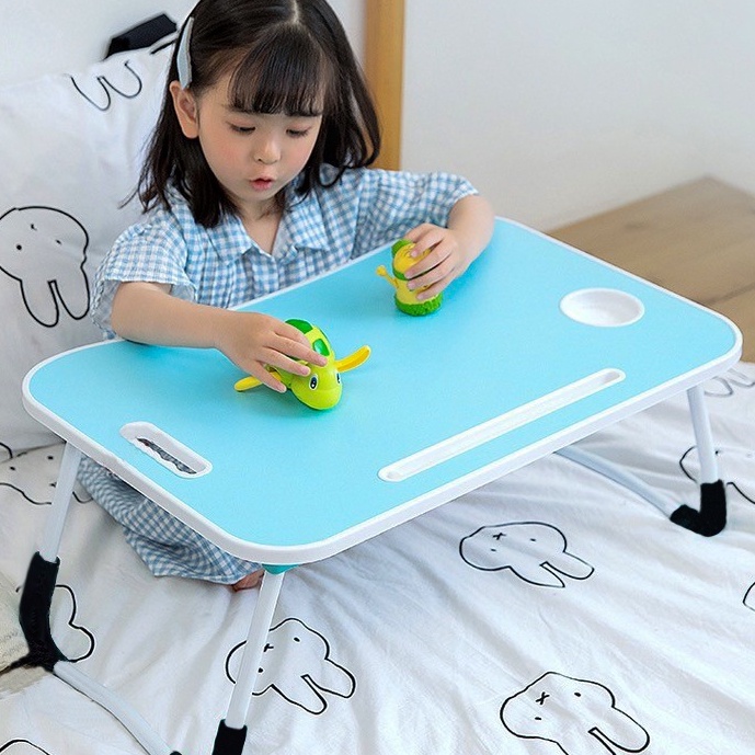 Plain Folding Laptop Table and Cute Characters Poble Table Multipurpose ...