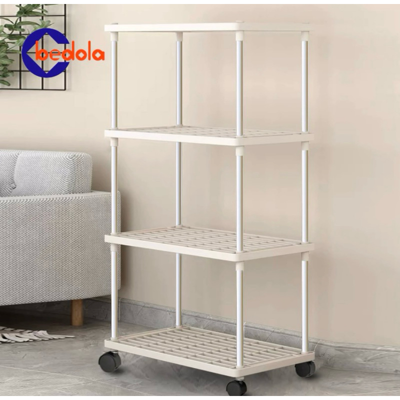 Bedoal Aesthetic Plastic Kitchen Rack Stacking Rack Multipurpose Rack 4 ...
