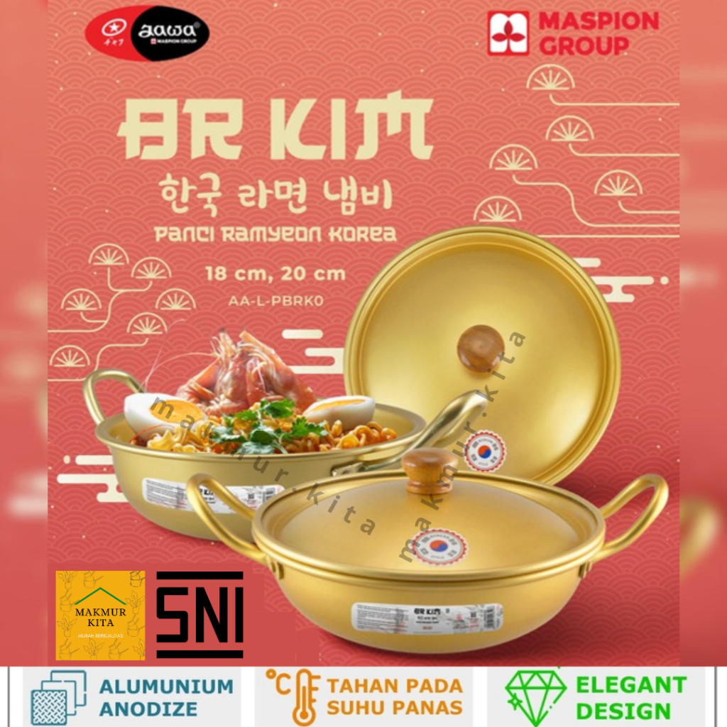 Korean Ramyun Pot 18 20 CM Aluminum Jawa Maspion / Korean Ramyeon Gold ...