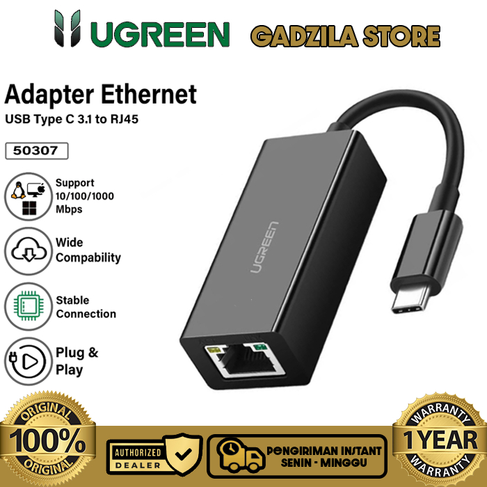 UGREEN Internet Lan Adapter Gigabit Modem USB Type C To RJ45 Fast ...