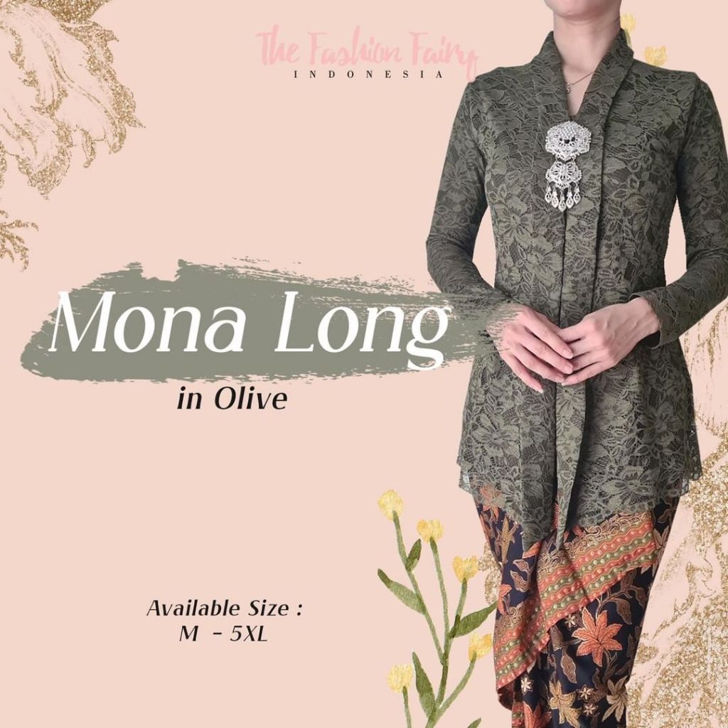 Mona Long Kebaya Set - Modern Kartini Kebaya Set - Modern Brocade ...