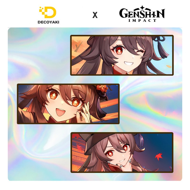 Genshin Impact Hutao Hologram Slap Sticker, Genshin Impact Hutao ...