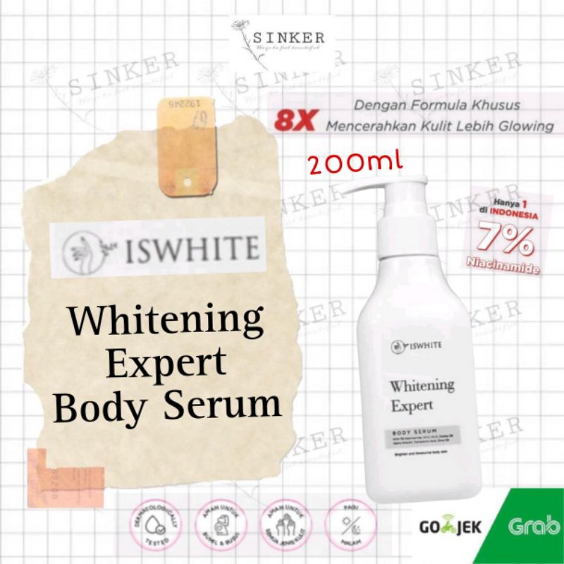 Iswhite Whitening Expert Body Serum Niacinamide 7% Body Serum Skin ...
