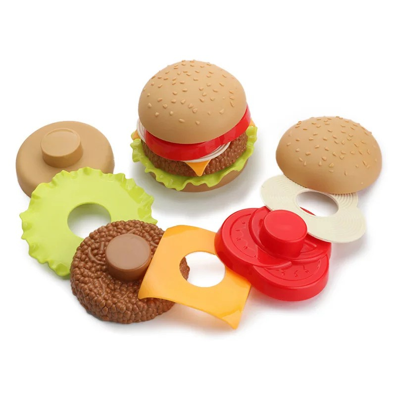 Educational Children's Toy Stacking Burger Hamburger Set LF25 | Shopee ...