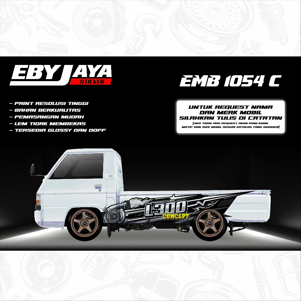 Emb1054-pic UP SIDE PICK UP STICK L3000 FREE CUSTOM NAME TURBO DIESEL ...