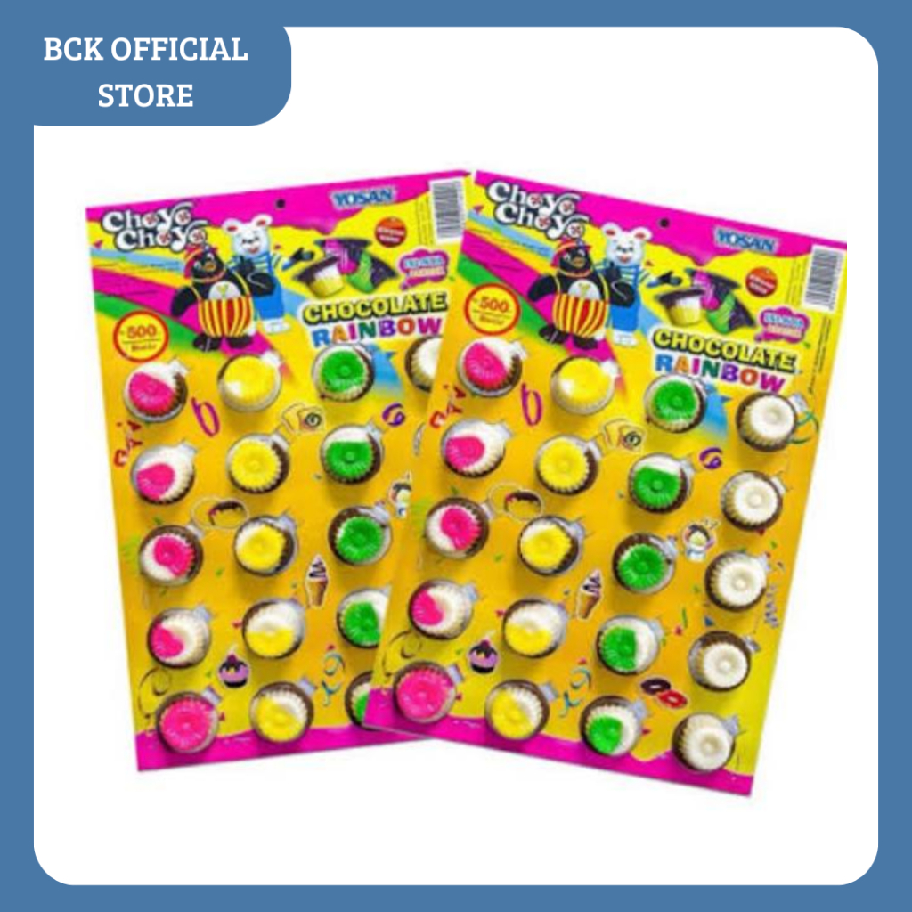 Yosan Chocolate Choyo Choyo Rainbow Contents 20pcs (1pack) | Shopee ...