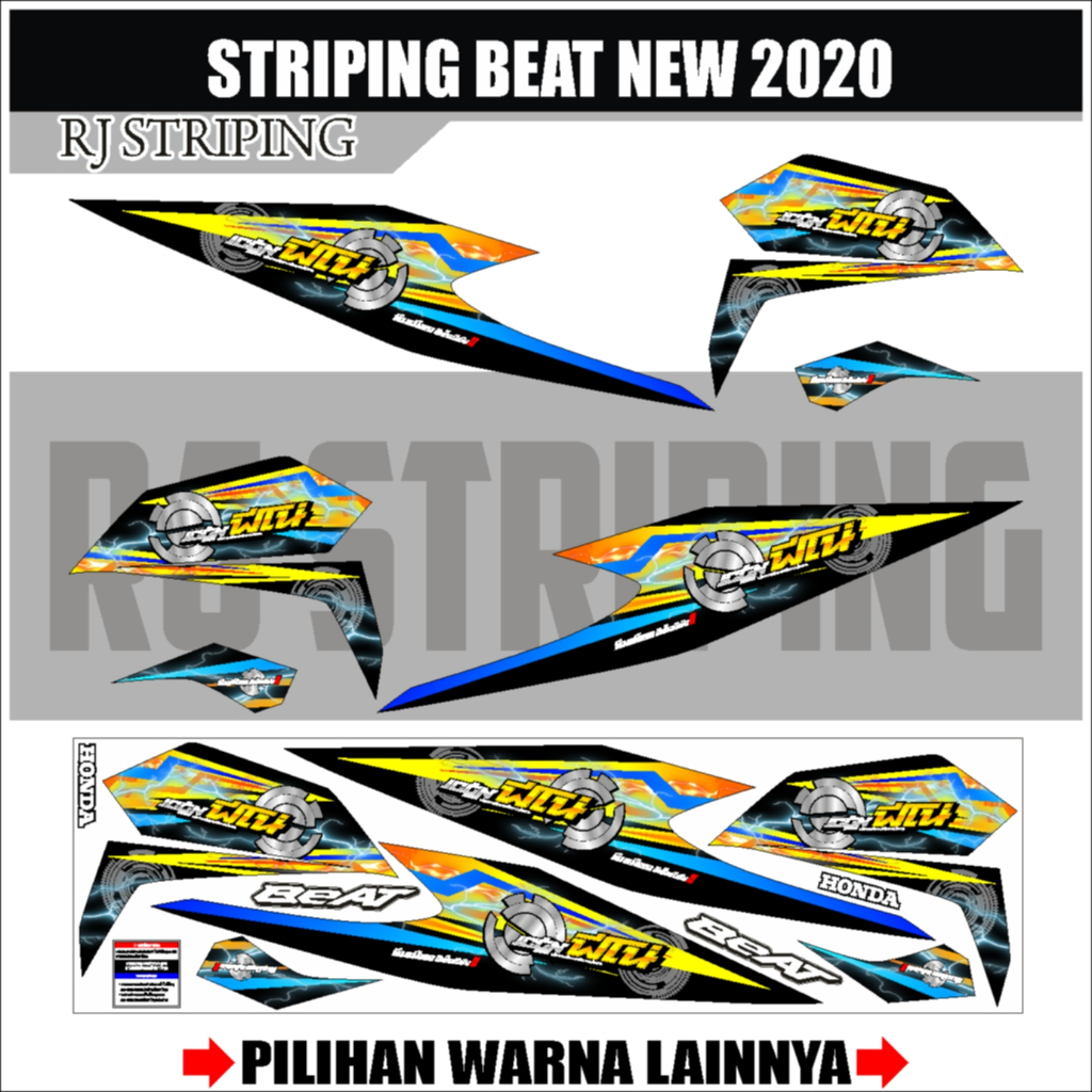 Beat Deluxe 2020 2021 2022 2023 Sticker Striping / Honda Beat New ...