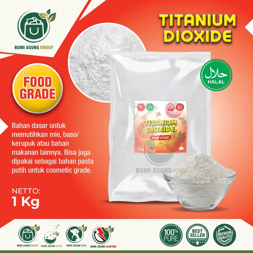 Titanium Dioxide Food Grade Opaque White Food Whitener 1KG 1 KG Tio2 ...