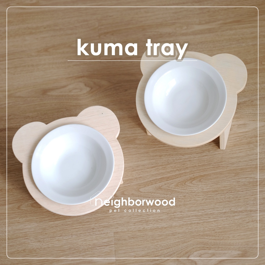 Neighborwood Kuma tray for dogs to eat and drink bowl tray | Shopee ...
