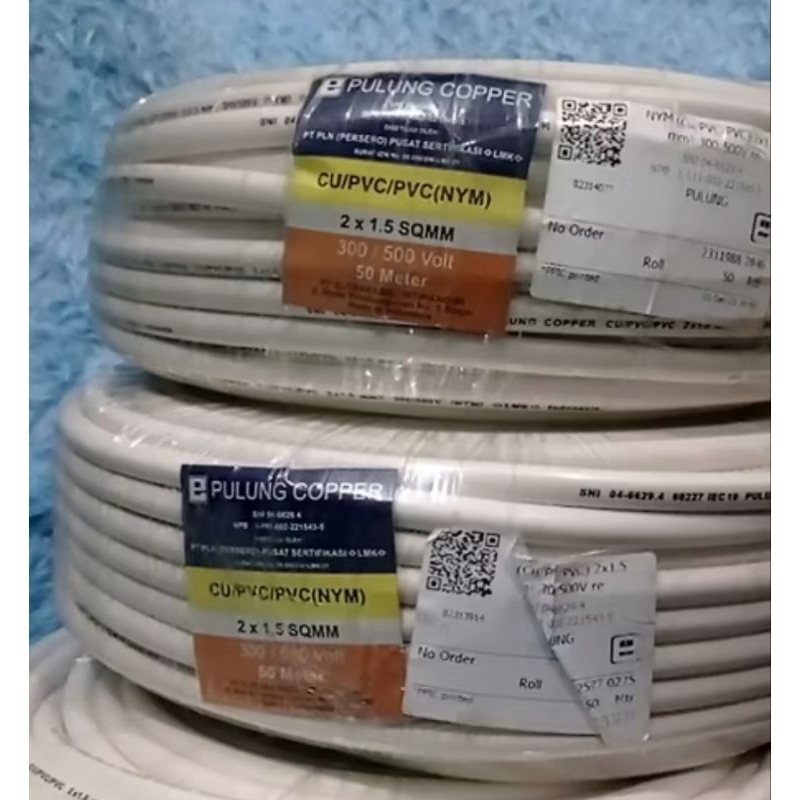 NYM CABLE 2X1.5 PULUNG CONTAINS 2 COPPER WIRES 50 m | Shopee Singapore
