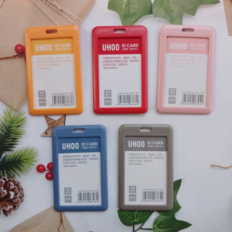 Uhoo ID Card Holder 6032 Name Tag Identity Identification Card ...