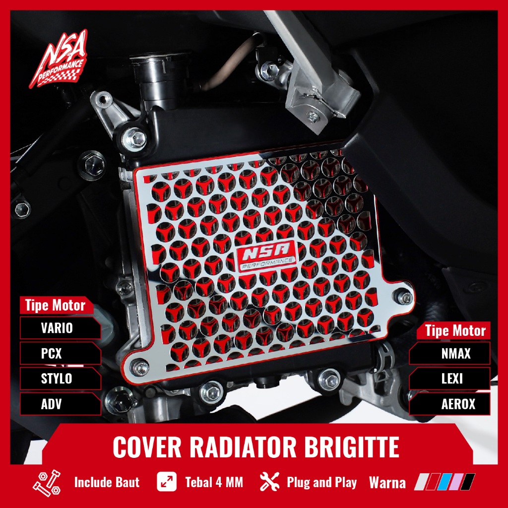 Nsa Radiator COVER BRIGITTE VARIO PCX NMAX AEROX ADV LEXI STYLO ...