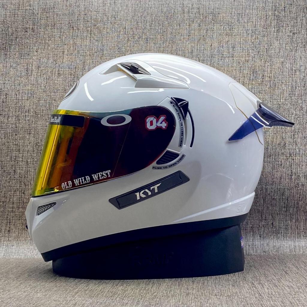 Kyt K2 RIDER Solid White || Double Visor - Handsome Package - Full Face ...