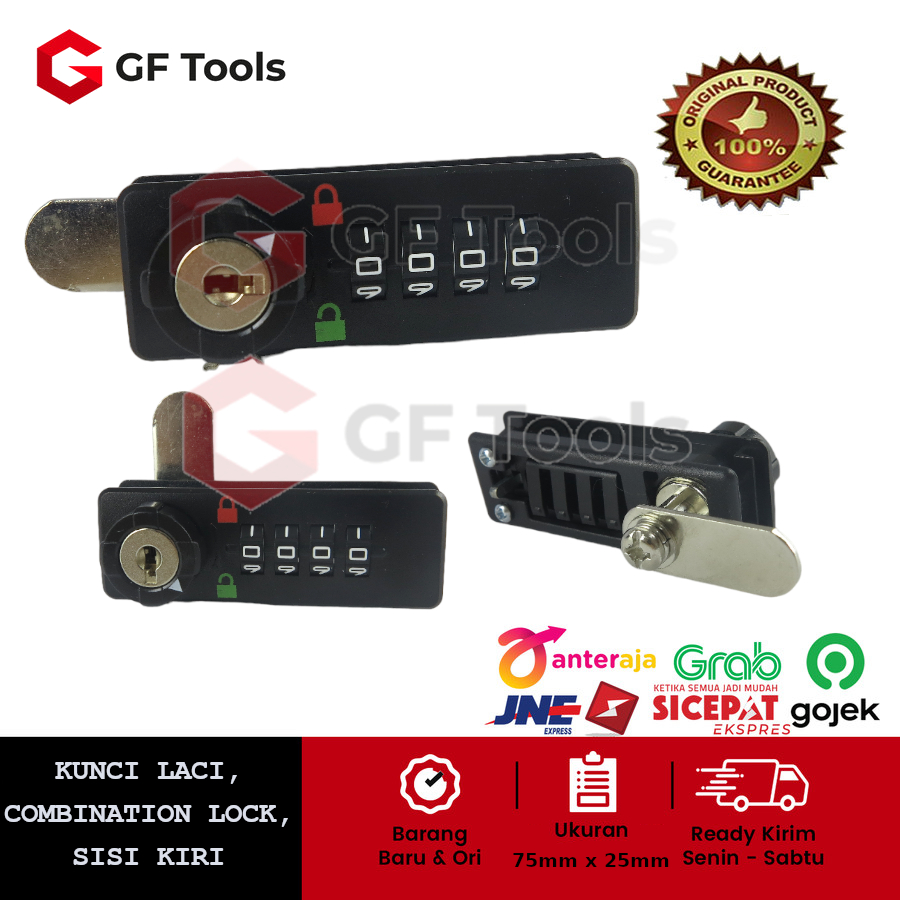 4 Digit NUMBER COMBINATION LOCK DOOR CODE Drawer Pin Locker Drawer ...