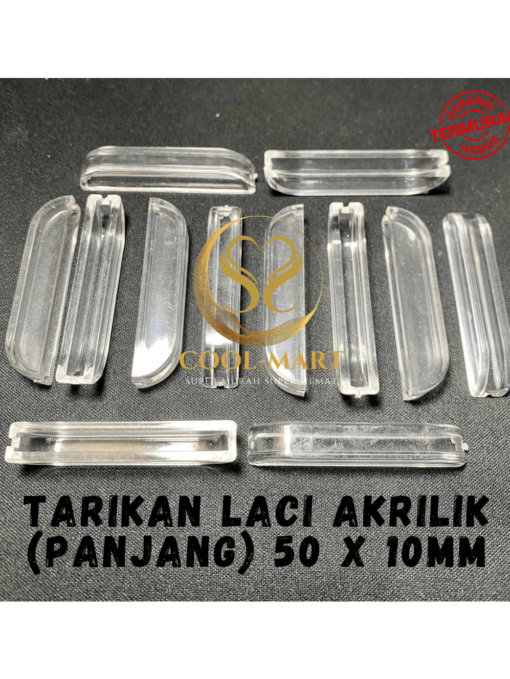 Acrylic DRAWER PULLS / TRANSPARENT DOOR HANDLE, 50 X 10 MM | Shopee ...