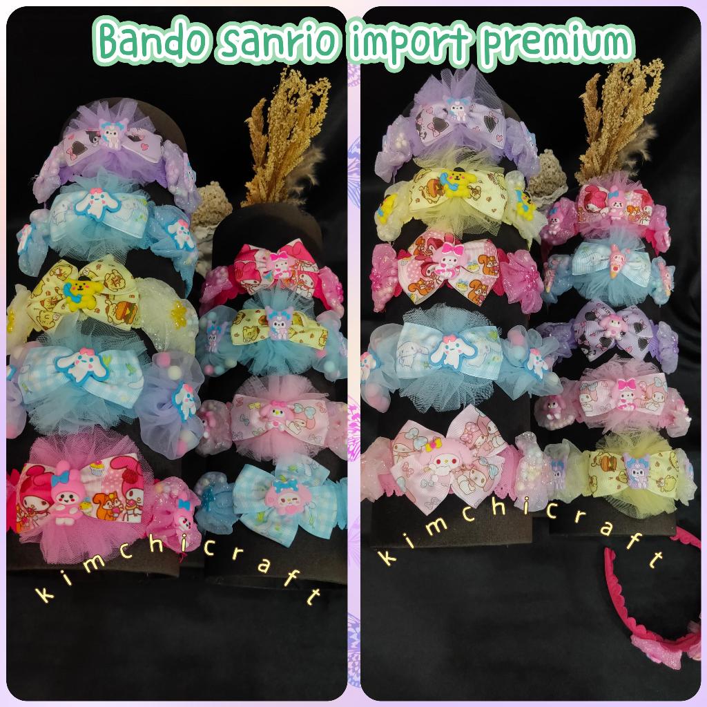 PREMIUM IMPORTED SANRIO HEADSET VINTAGE TILE RIBBON HEADSET ELASTIC ...