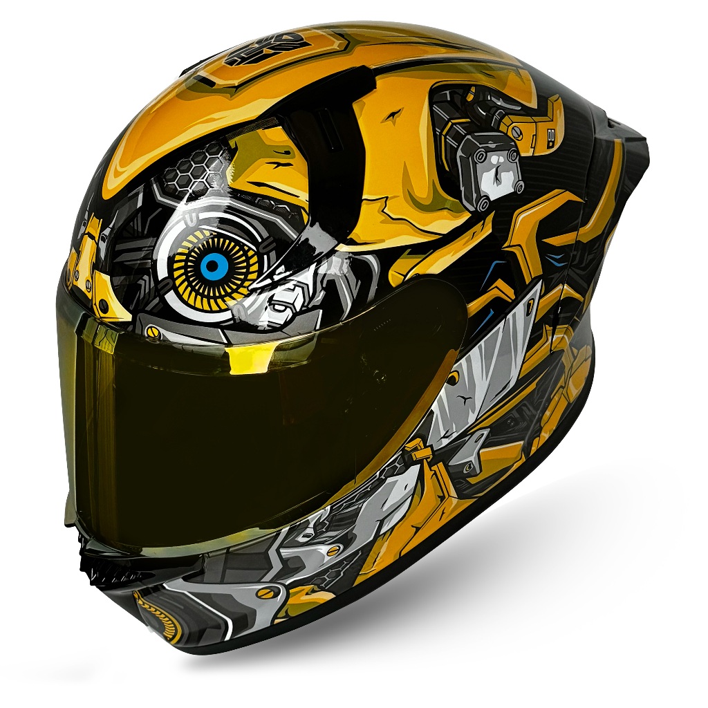 Contemporary Full Face Helmet | Skj FALCON BUMBLE BEE Motif | Premium ...