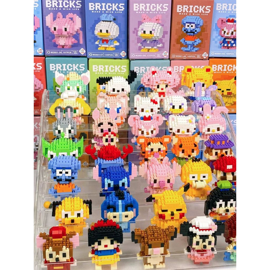 Hj MINI BRICKS TOYS CARTOON CHARACTERS BUILDING BRICKS PUZZLE BLOCK DIY ...