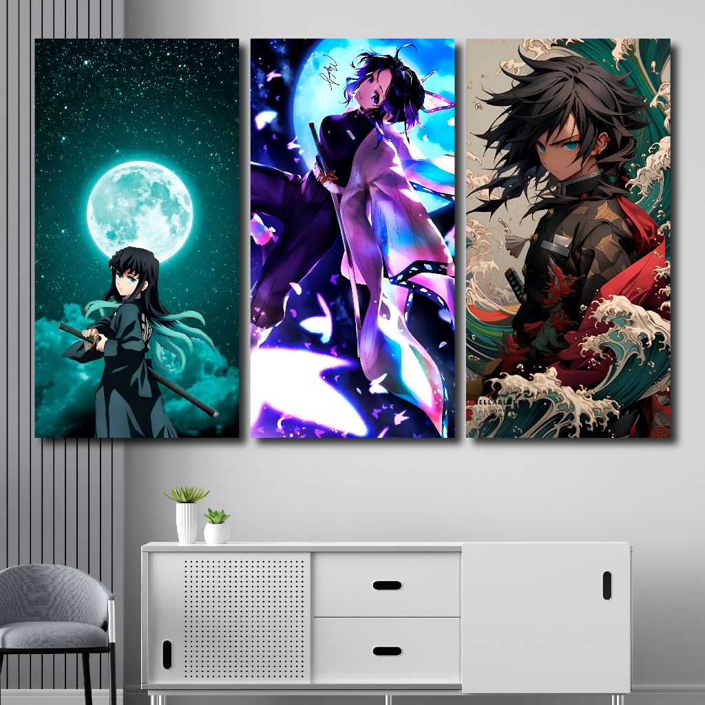 Demon Slayer Anime Poster: Kimetsu No Yaiba Hashira Giyu, Muichiro ...