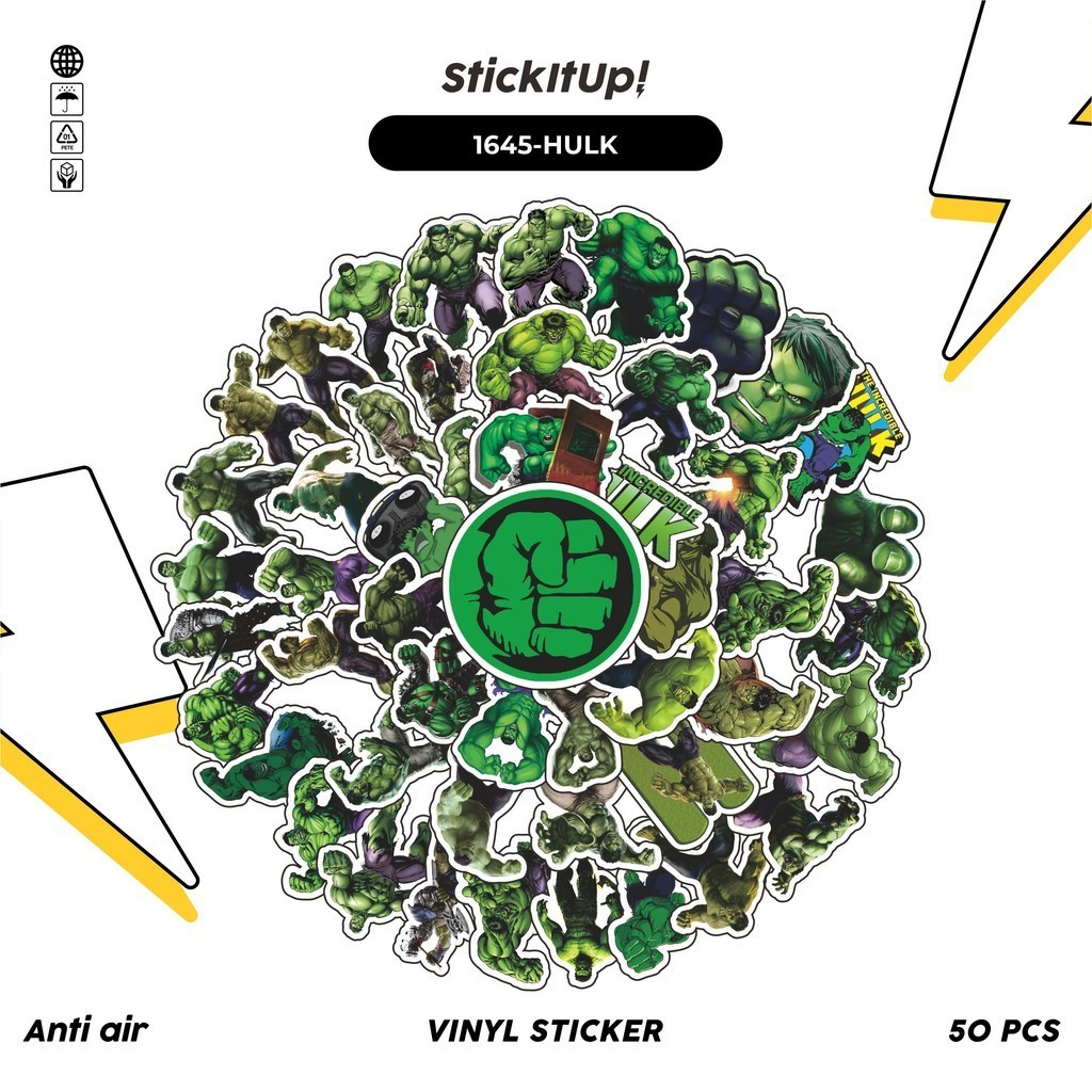 100 Pcs Sticker Pack Hulk Robert Bruce Banner Cute Aesthetic Vinyl ...