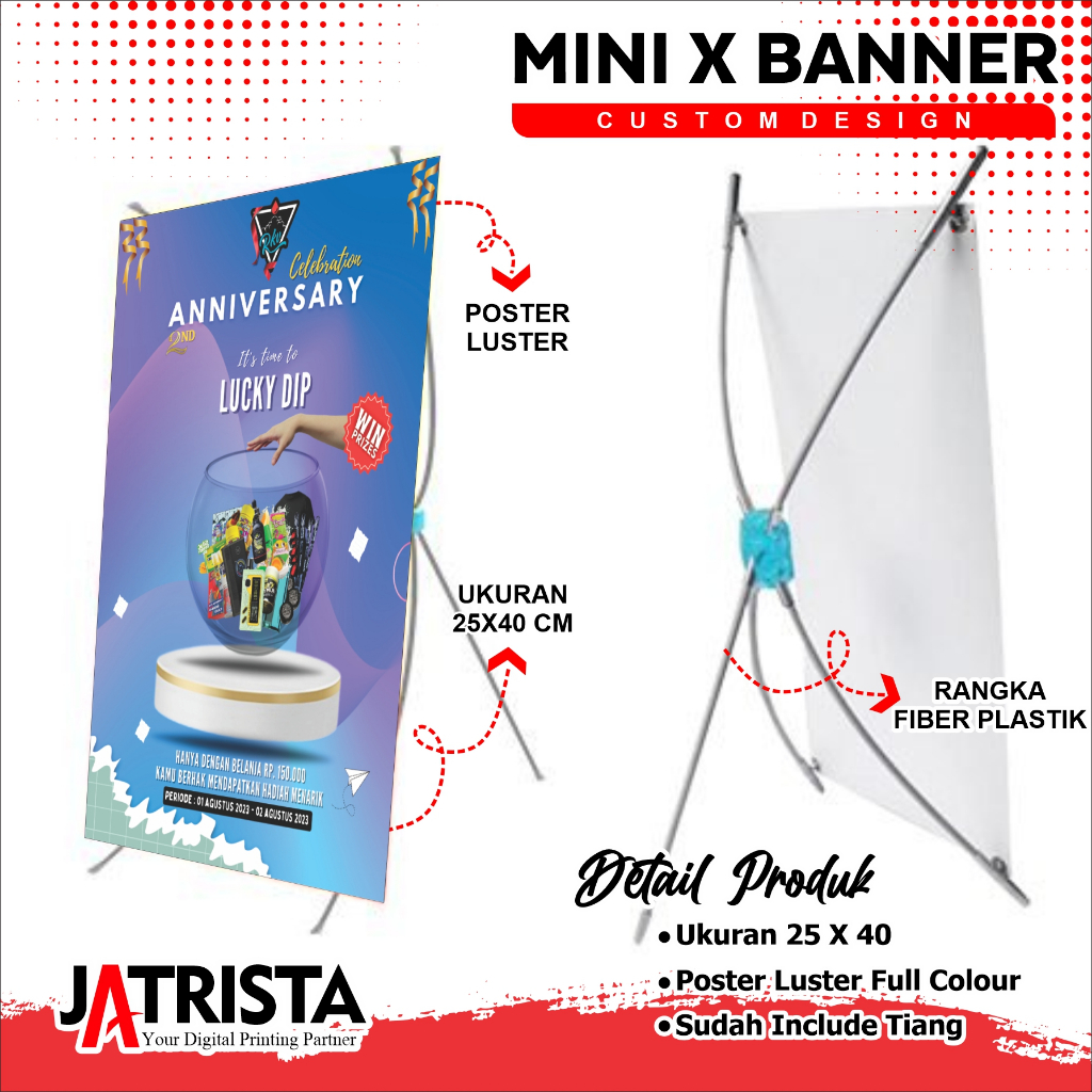 MINI X BANNER TABLE BANNER MINI BANNER | Shopee Singapore