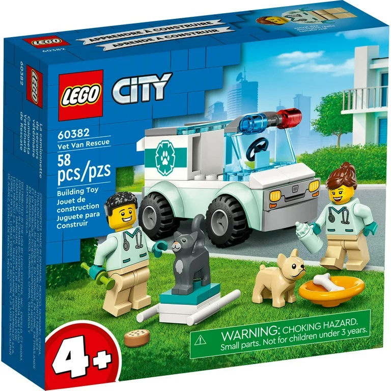 LEGO City - Vet Van Rescue Toy Animal Ambulance 60382 | Shopee Singapore