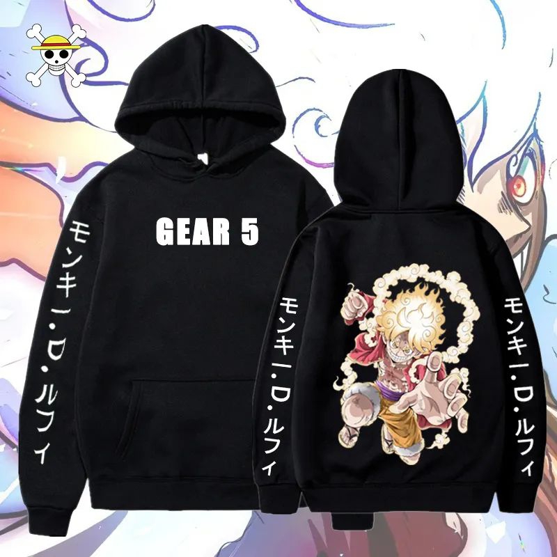 Hoodie Anime Luffy Gear 5 One Piece Adult Hoodie Luffy Mugiwara One ...