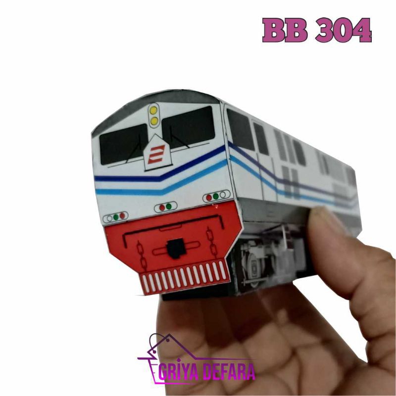 Griyadefara PAPERCRAFT LOCOMOTIVE BB 304 BB304 SCALE HO 1/87 1:87 ...