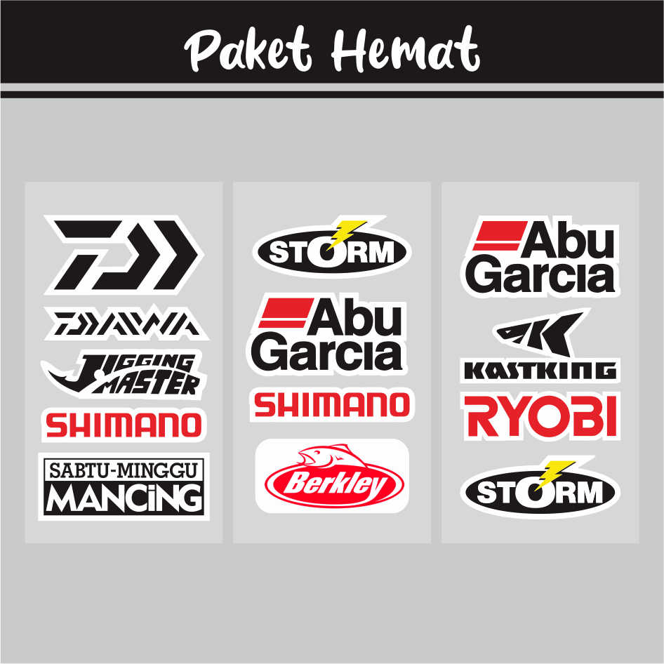 Cutting Jiger Master Logo Brand Sticker Cutting Fishing Tackle Box ...