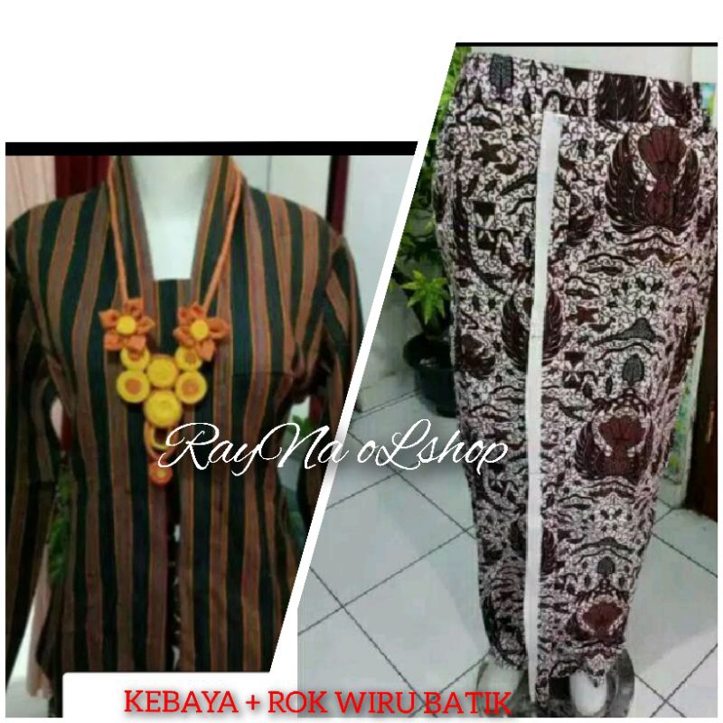 Straight KEBAYA SET, 1 COMPLETE SET OF NEW LURIK KUTU KEBAYA (LURIK ...