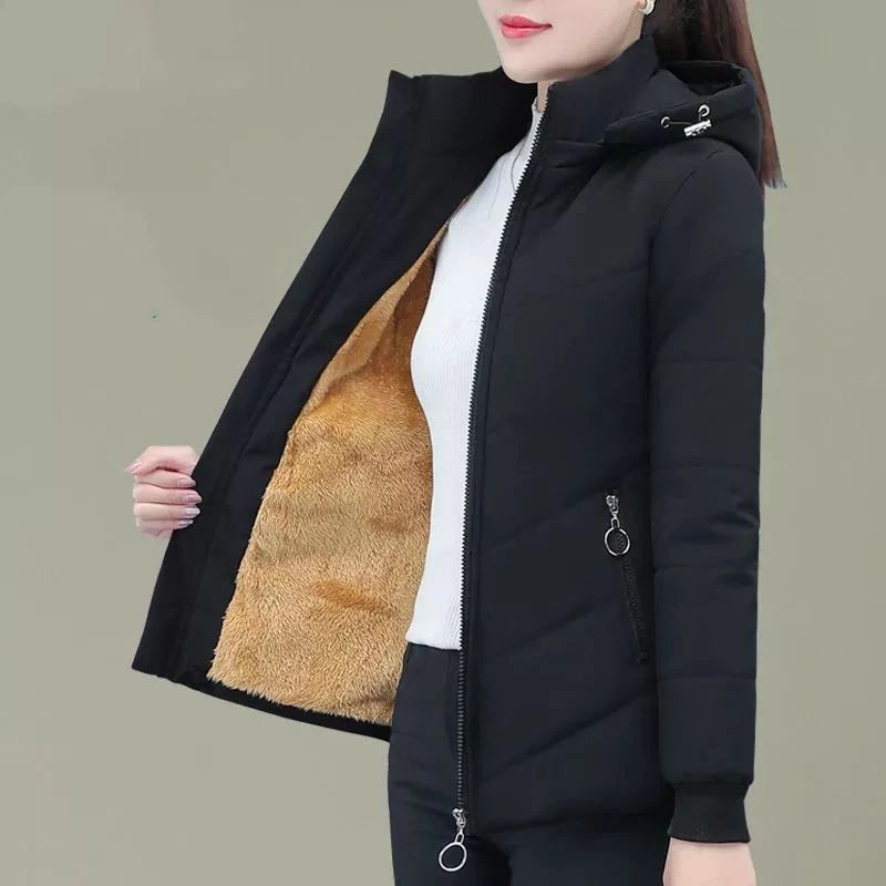 Fur inner winter jacket women's winter jacket women's jacket fur jacket ...