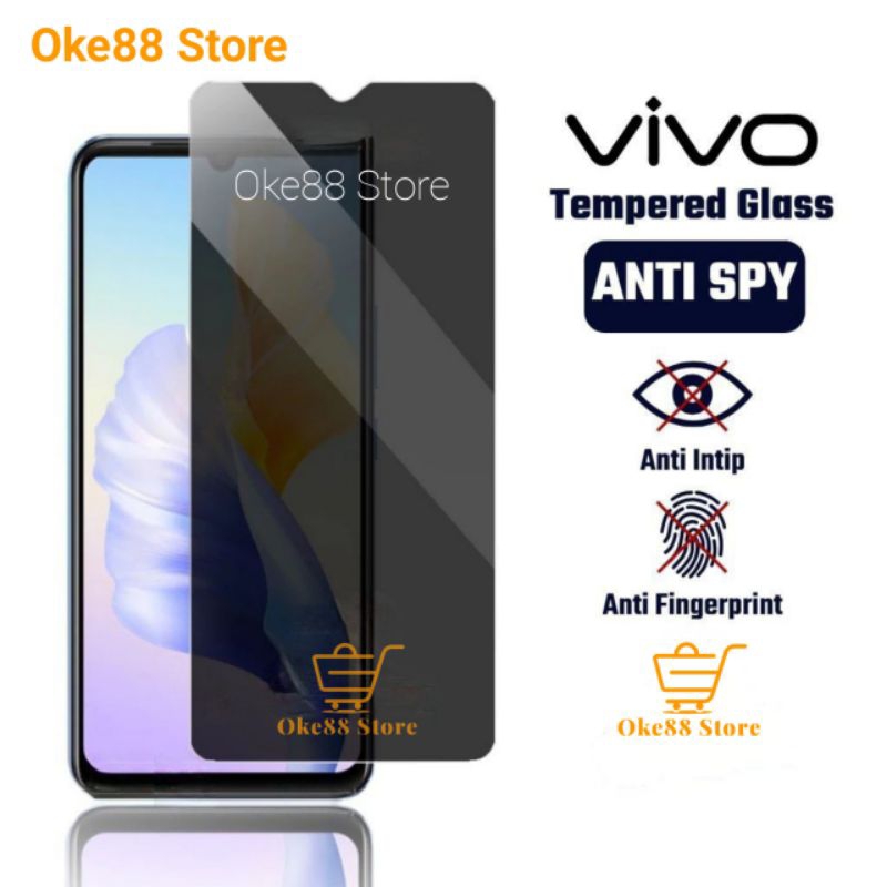 LAYAR Tempered Glass Anti Spy Vivo V19 V19 V19 Neo V17 V17 Pro V15 V15 ...