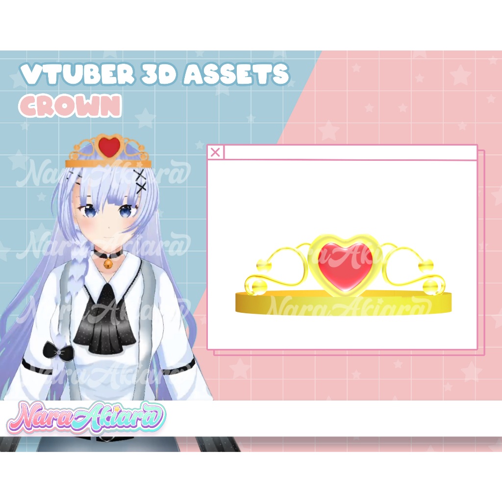 Ready To Use Glamor Crown For Streaming Characters, High Quality 3D ...