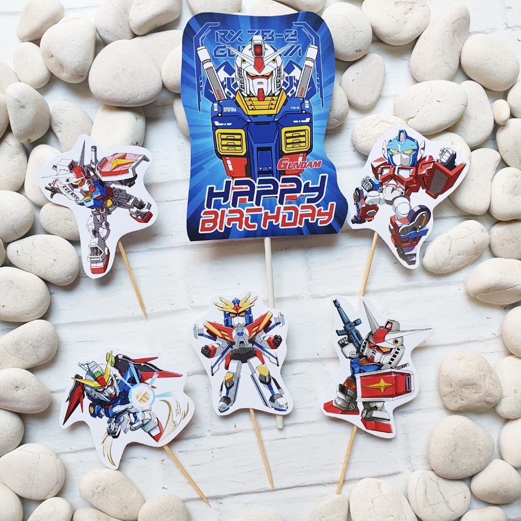 Gundam Cake Topper (6pcs) | Shopee Singapore