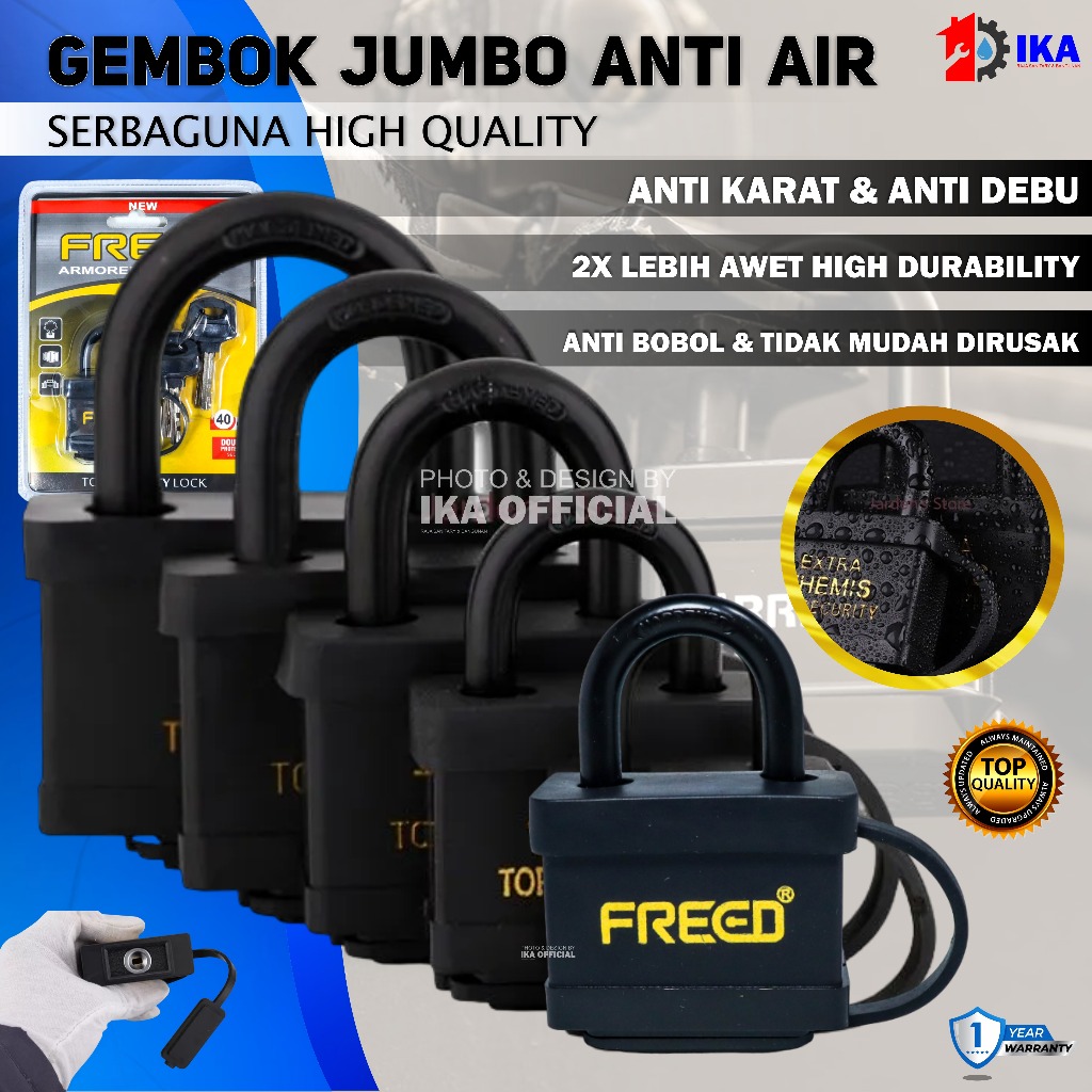 RAINPROOF PADDLOCK 40 50 60 MM ANTI-THEFT HOUSE PADDLOCK / WATERPROOF ...