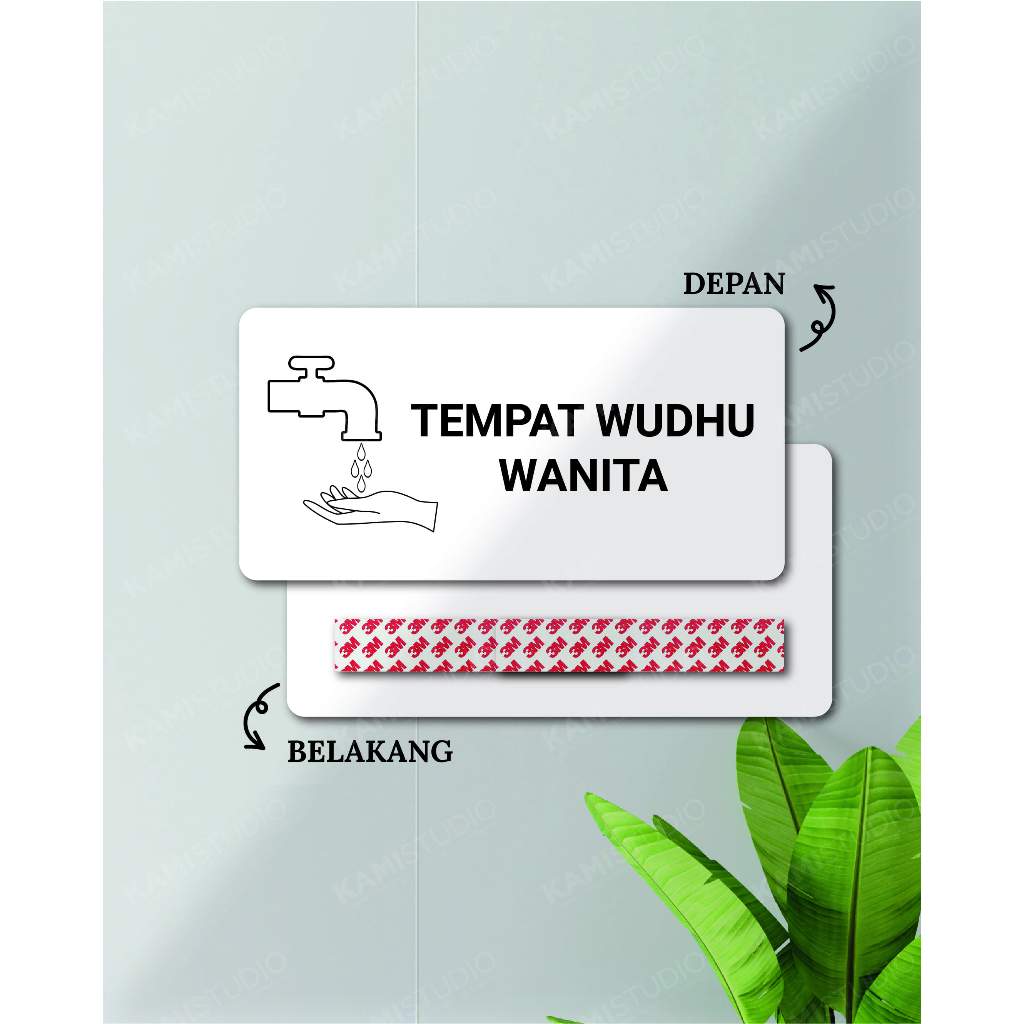 Women's WUDHU Holder Writing 30X15 CM LANDSCAPE/SIGN Paste Women's ...