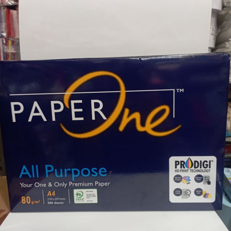 Hvs PAPER ONE A4 80gsm PAPER (500 sheets) / pack | Shopee Singapore