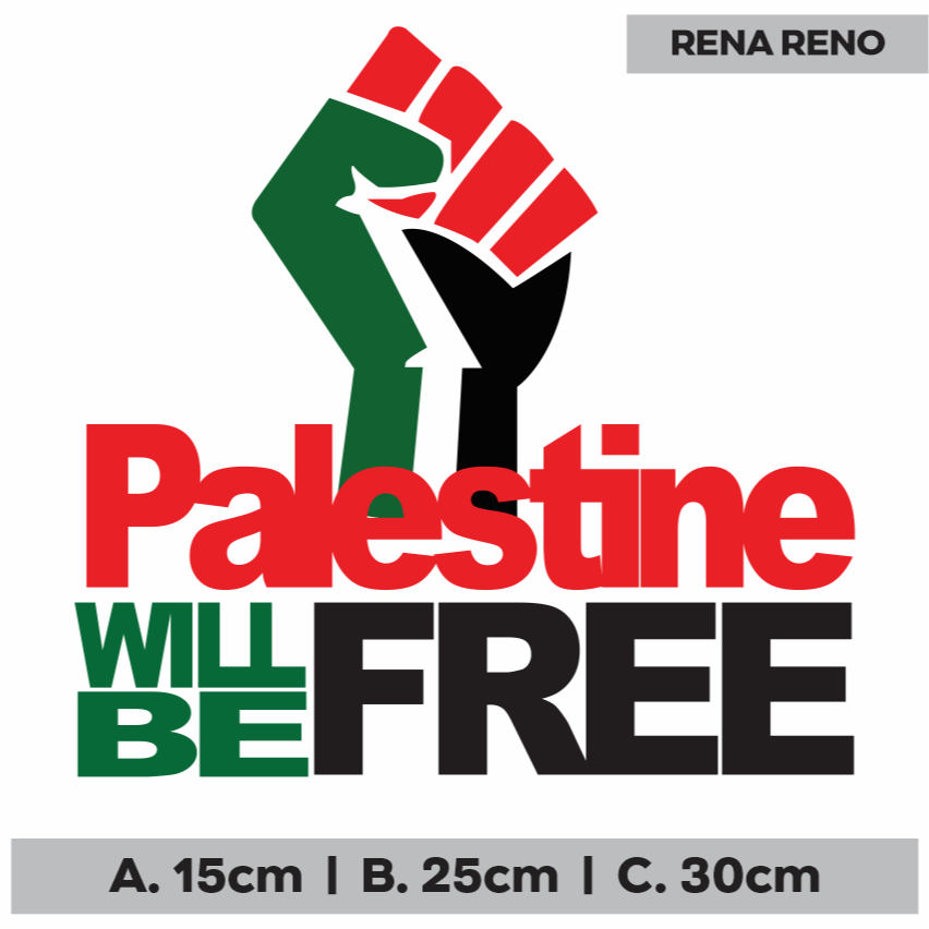Palestine WILL BE CUTTING STICKER FREE PALESTINE FLAG STICKER | Shopee ...