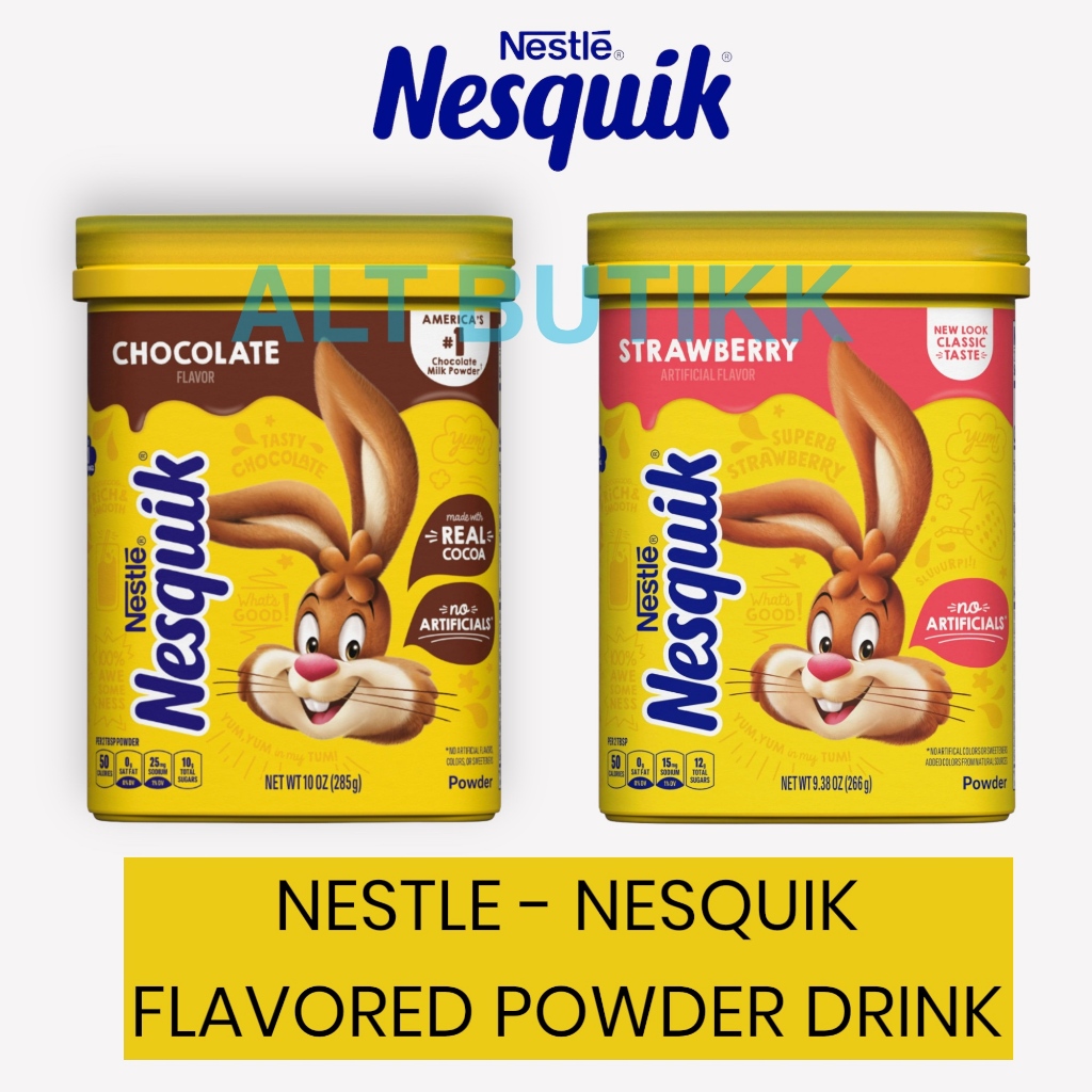 NESTLE NESQUIK POWDER | CHOCOLATE - STRAWBERRY FLAVOR DRINK | NESQUICK ...