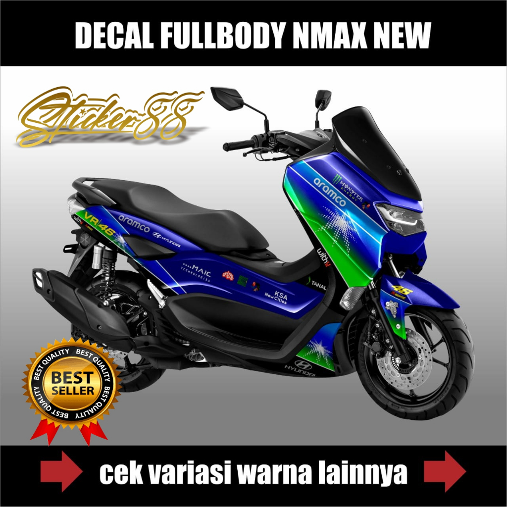 Yamaha NMAX NEW MONSTER FULL BODY DECAL / NEW NMAX DECAL STICKER FULL ...