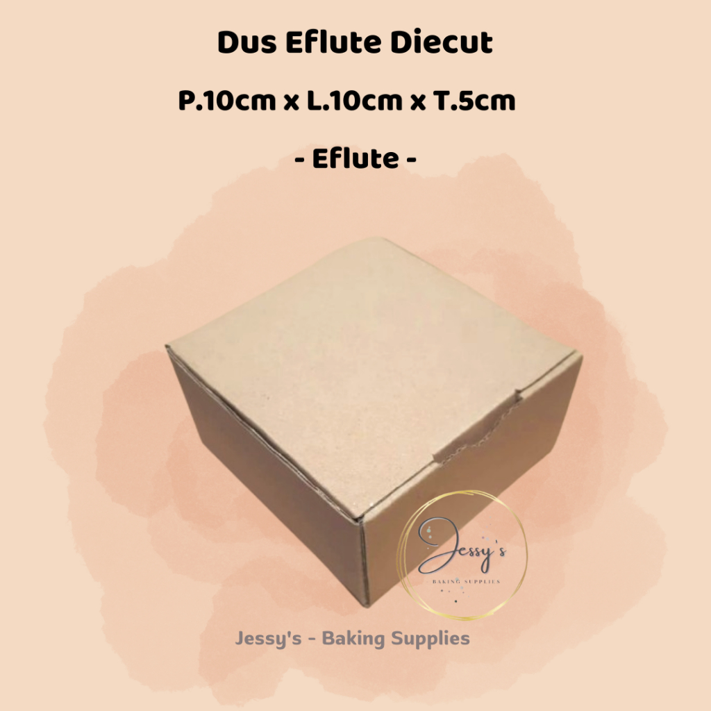 Eflute Box 10cm x 10cm x 5cm/Die Cut/Cardboard/Carton/Plain Box ...