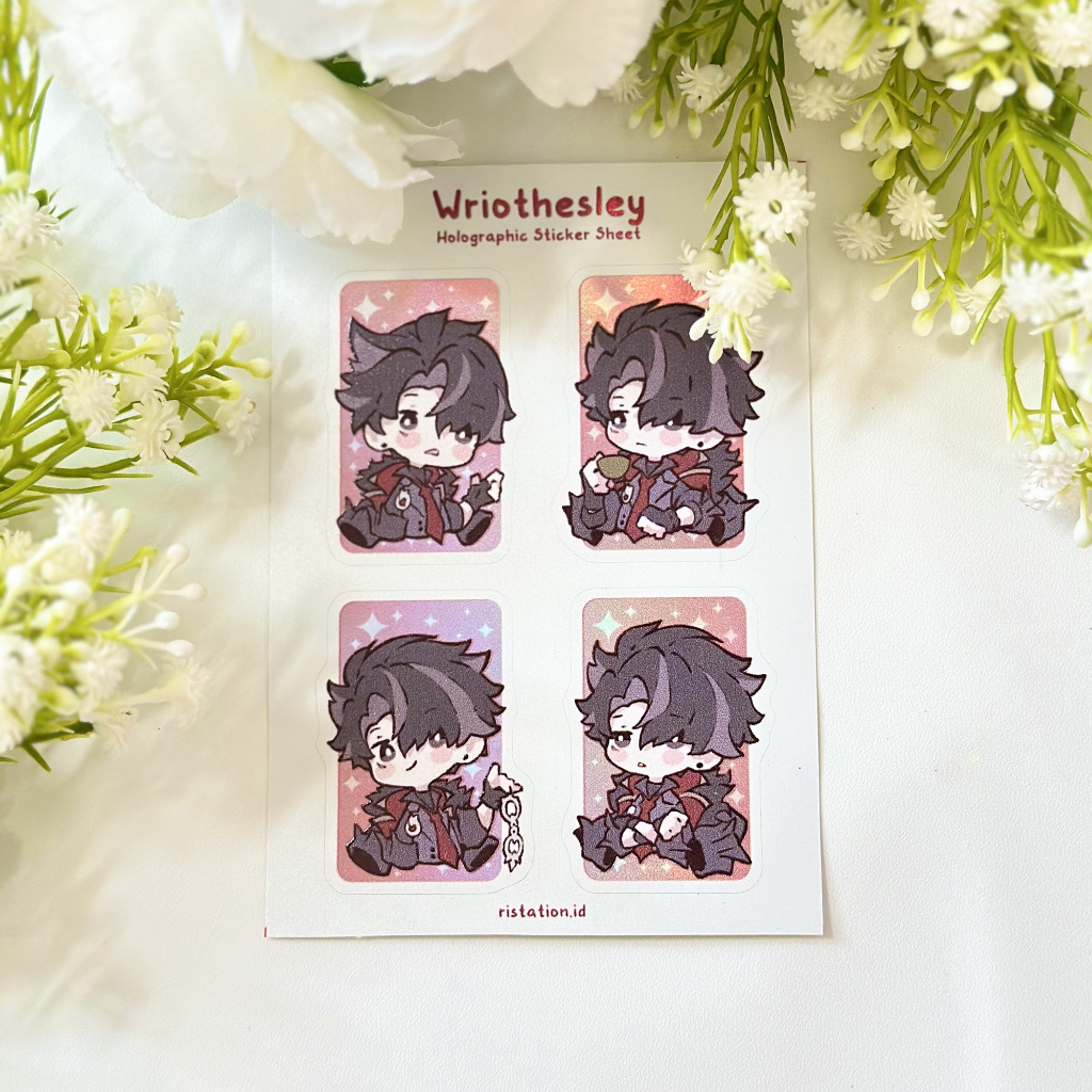Genshin Impact Mini Holographic Sticker Sheet -Wriothesley- Journaling ...