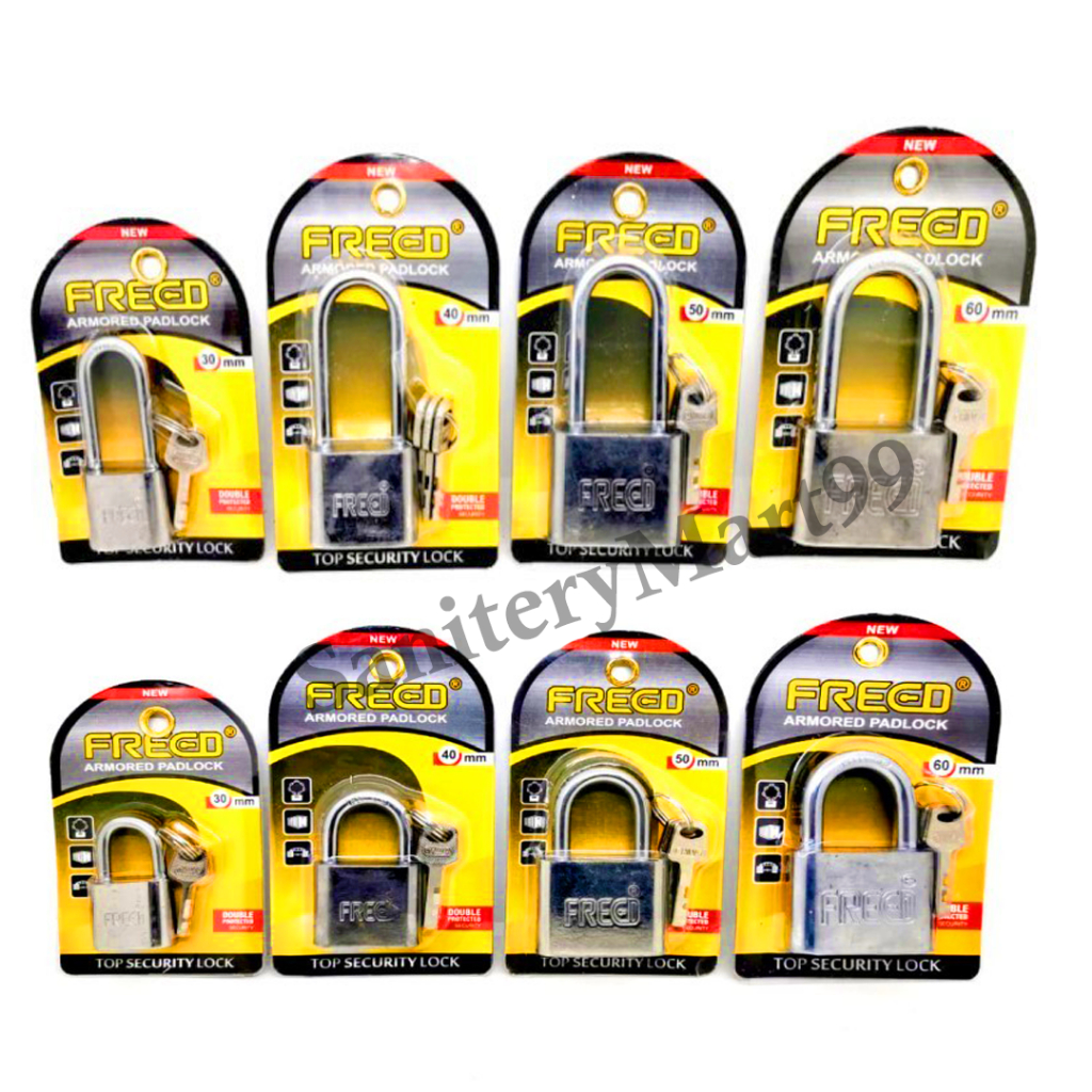 Freed Long padlock Short Neck Zipper padlock 30 40 50 60mm security ...